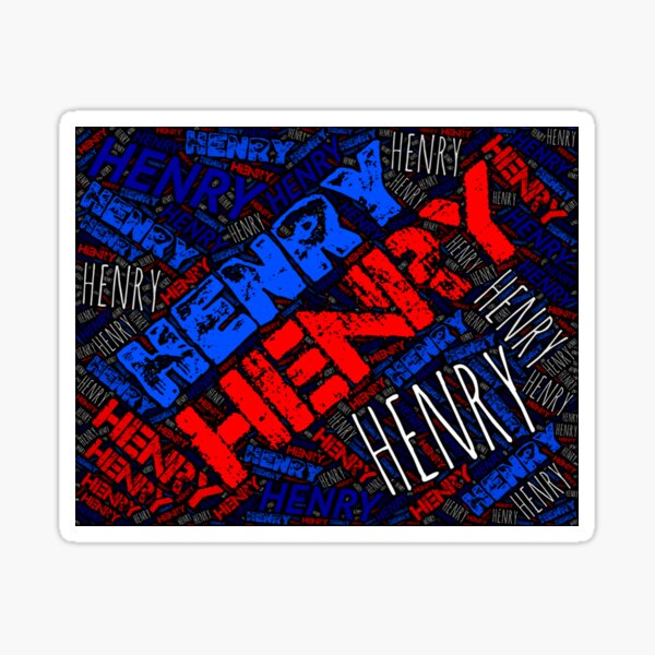 "HENRY - Personal Name Collage" Sticker for Sale by BillyBong2020 ...
