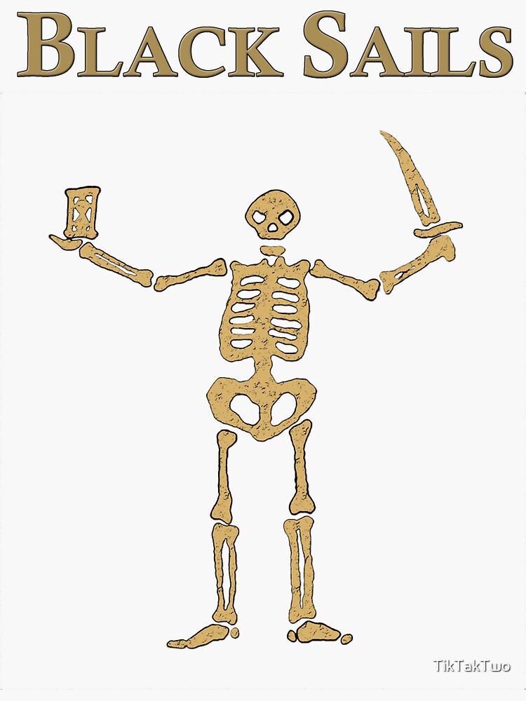 "Captain Flint's Flag" Sticker for Sale by TikTakTwo | Redbubble