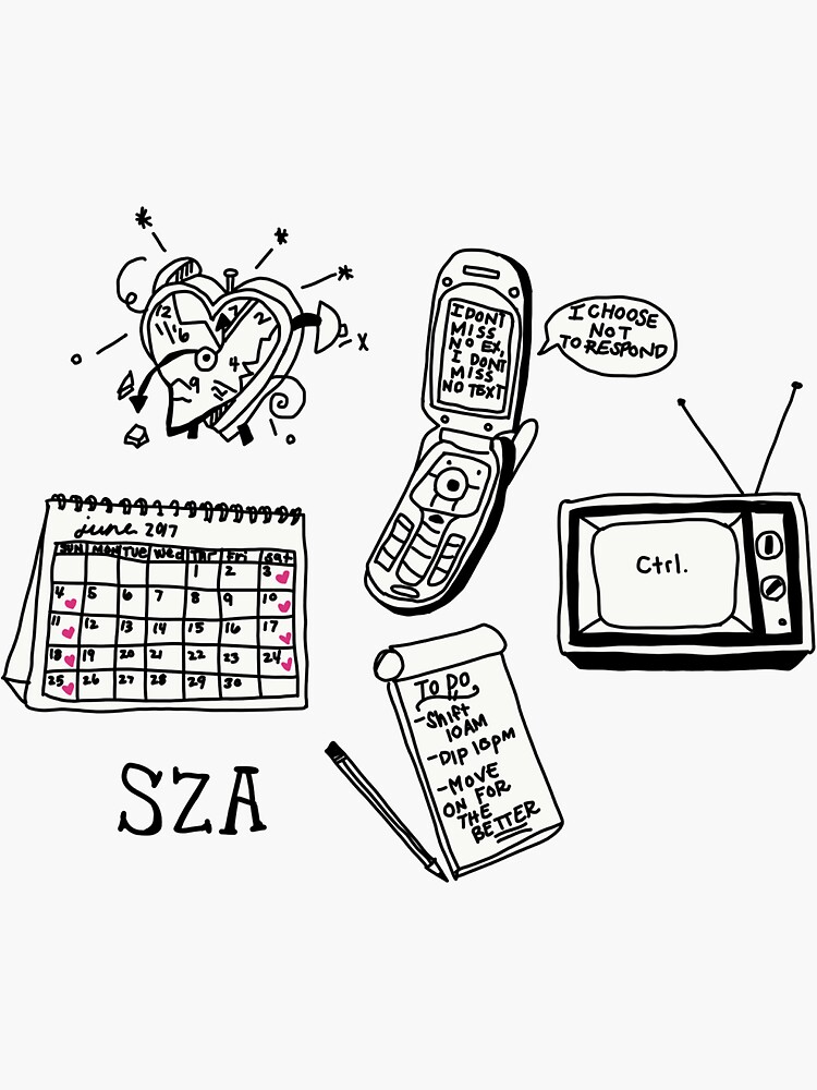 "SZA CTRL STICKER PACK" Sticker for Sale by oschhu | Redbubble