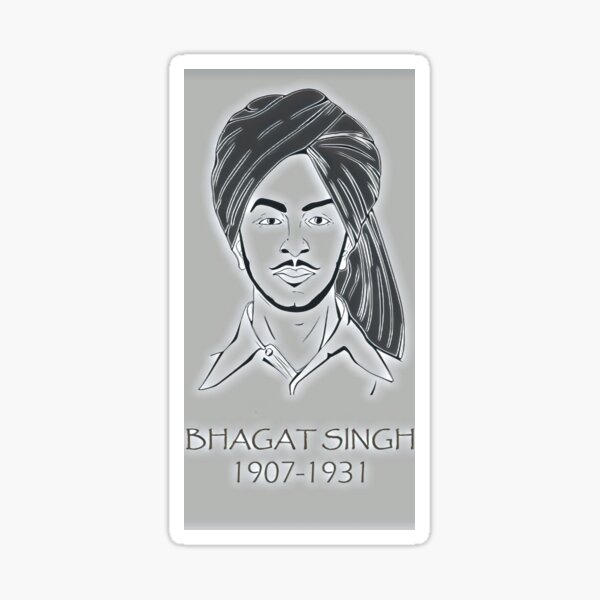 "Shaheed Bhagat Singh " Sticker for Sale by Jr604 | Redbubble