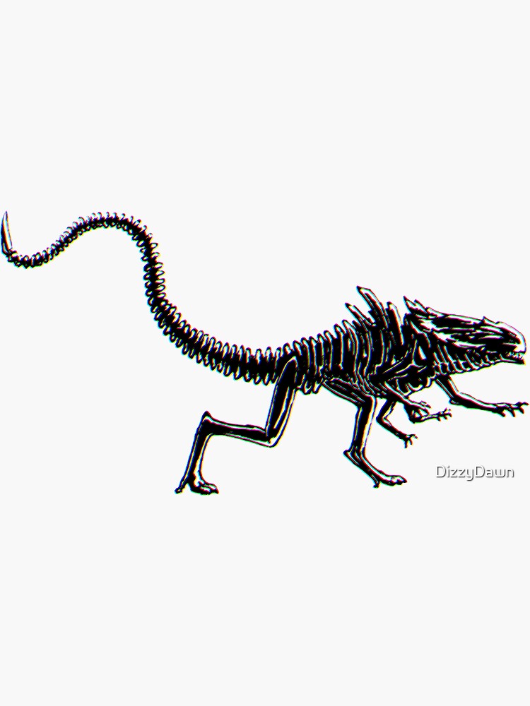 "Straight From The Screen: The Xenomorph Queen!" Sticker by DizzyDawn ...