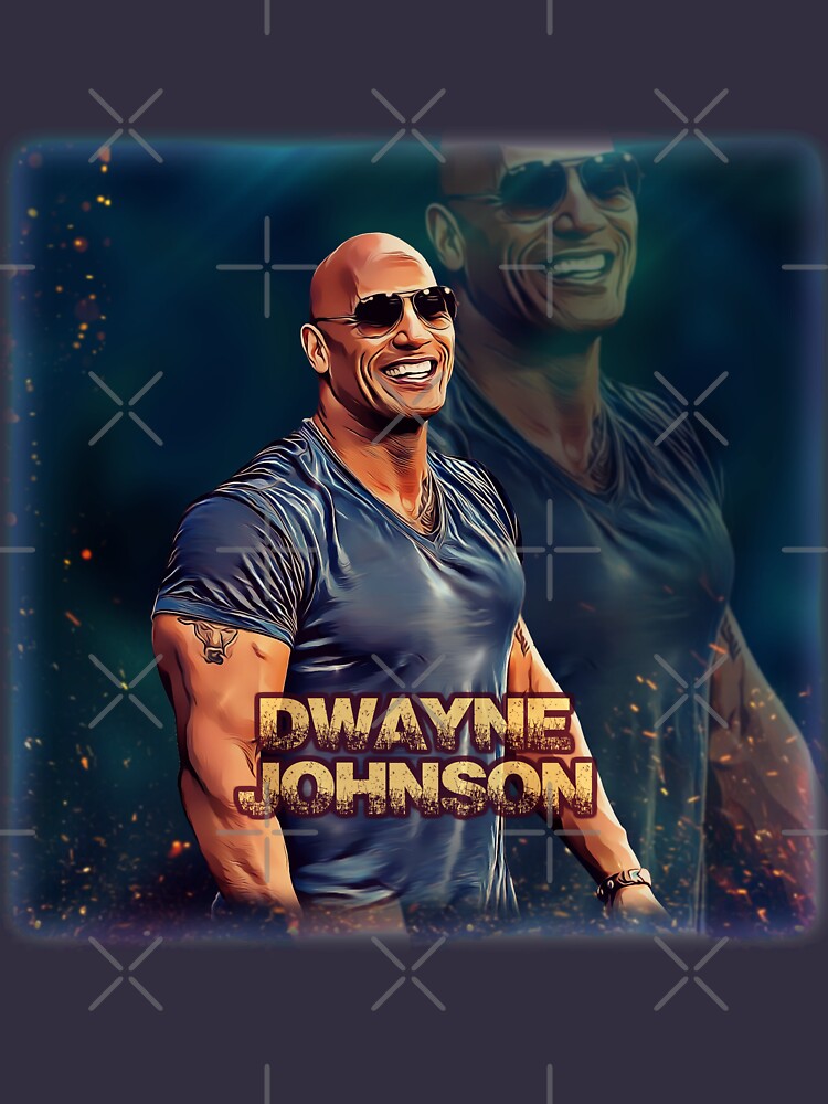 "Dwayne Johnson with name" T-shirt for Sale by KHSP | Redbubble ...