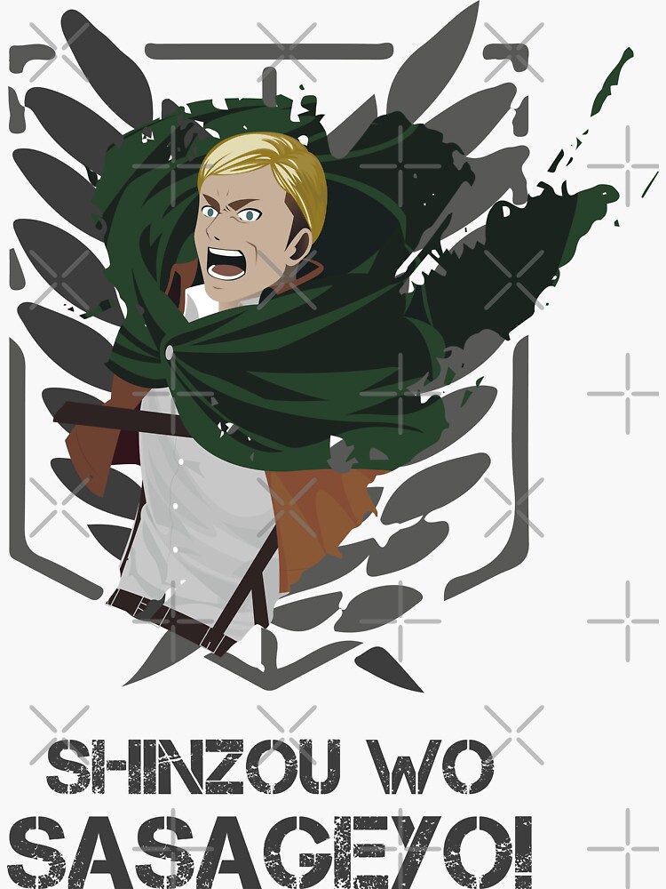 "Erwin Smith Attack on Titan" Sticker by EryaMoon | Redbubble