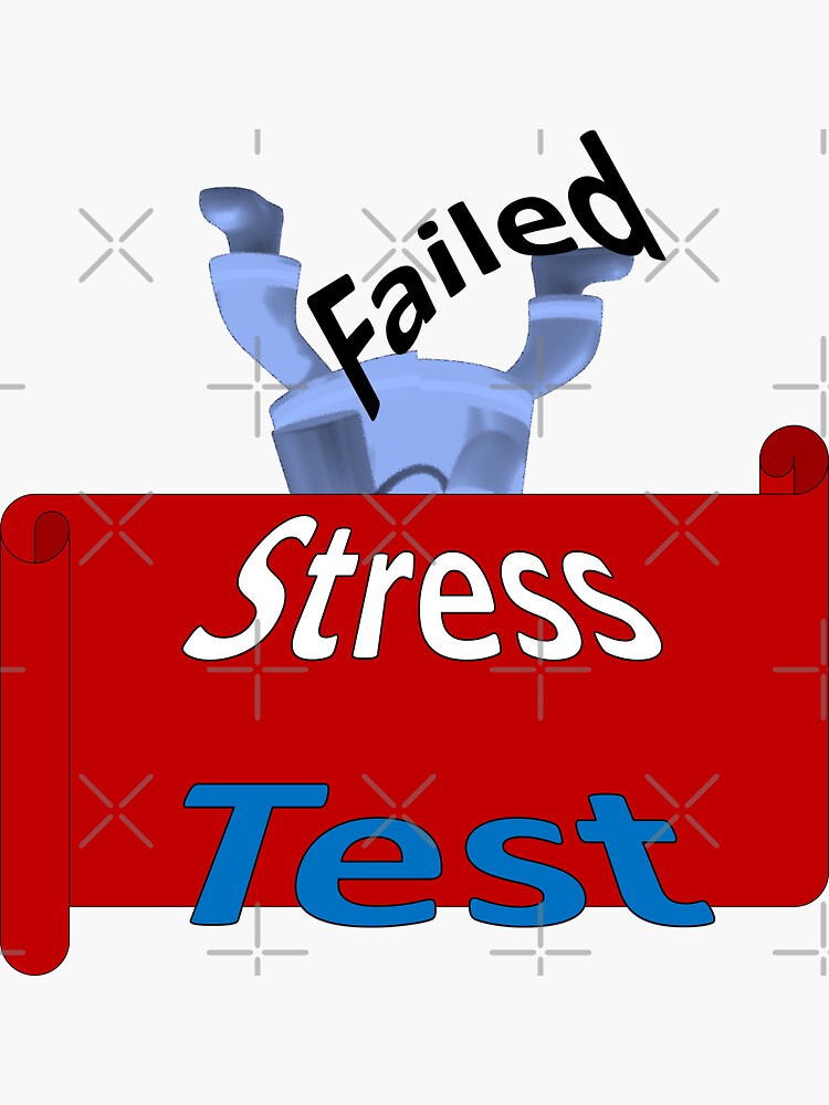 Pegatina «La fuente divertida dice Prueba de esfuerzo fallida. Gráficos ...