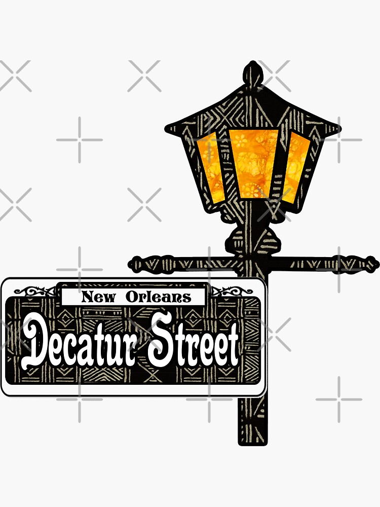 "Decatur Street Lamp Post" Sticker for Sale by artbyomega | Redbubble