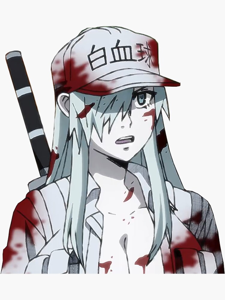 "Cells at work black, white blood cell " Sticker for Sale by SwampySoup ...