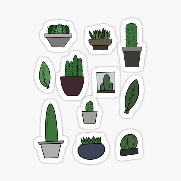 "Cactus sticker pack" Sticker by samhn19 | Redbubble
