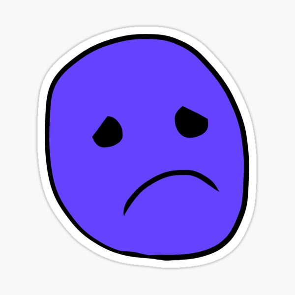 "sad face" Sticker for Sale by 201195 | Redbubble