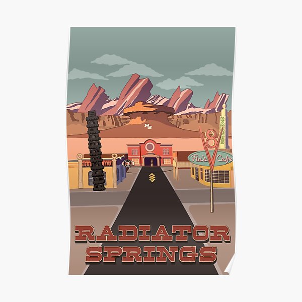 "Radiator Springs" Poster for Sale by Nurhanmarie | Redbubble