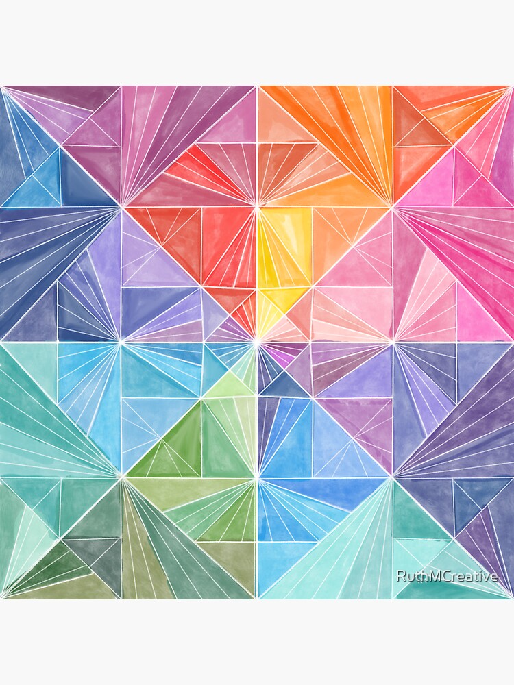 "Geo Color Wheel" Sticker for Sale by RuthMCreative | Redbubble