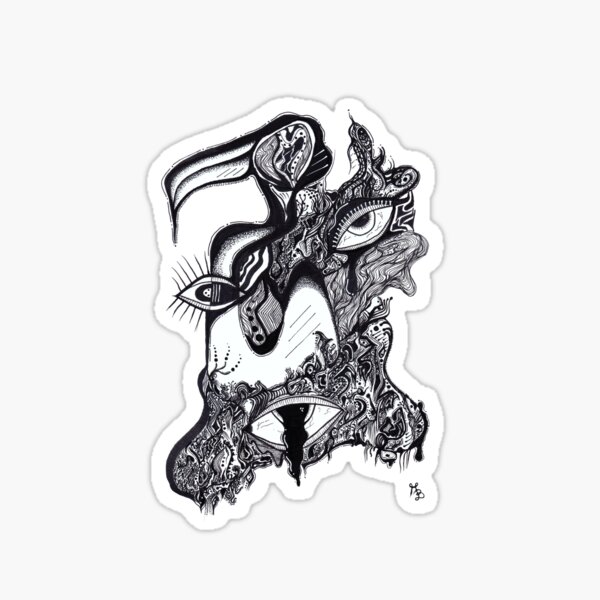 "Edgy doodle" Sticker for Sale by MaryemeBay | Redbubble
