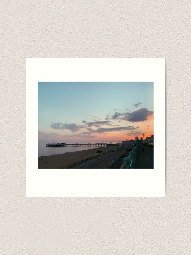 "Pastel Aesthetic Brighton Pier Sunset from Kemptown Promenade Beach ...