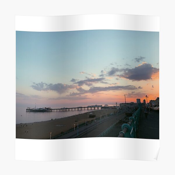 "Pastel Aesthetic Brighton Pier Sunset from Kemptown Promenade Beach ...