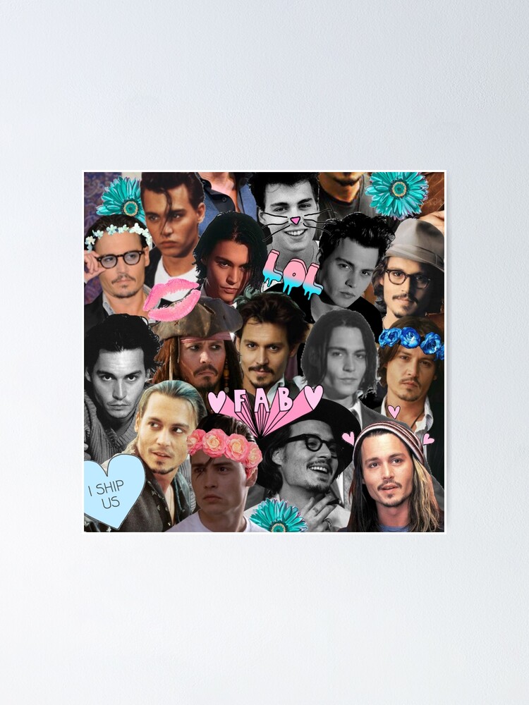 Poster « Johnny Depp Collage », par FullTimeFangirl | Redbubble