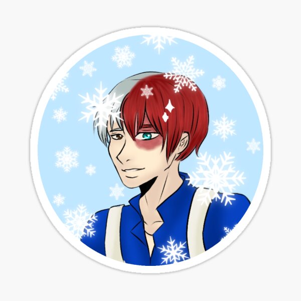"Shoto Todoroki" Sticker for Sale by JadeeeStudio | Redbubble