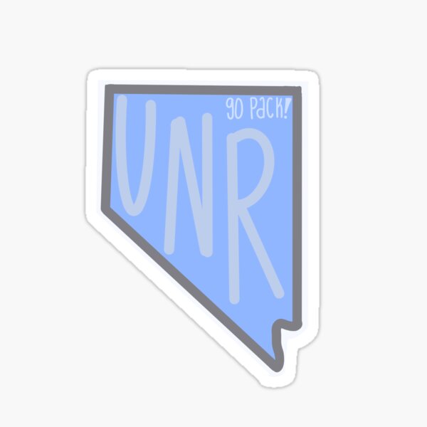 "UNR University of Nevada Reno State Outline" Sticker for Sale by La ...