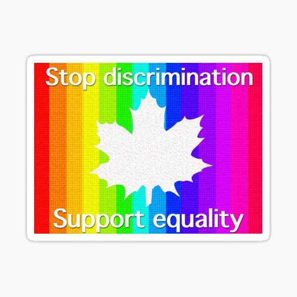 ""Stop discrimination - support equality" " Sticker by TheWrongCentury ...