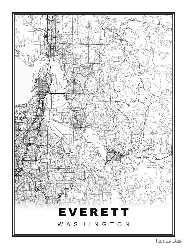 "Everett Map" Sticker for Sale by sibudas | Redbubble