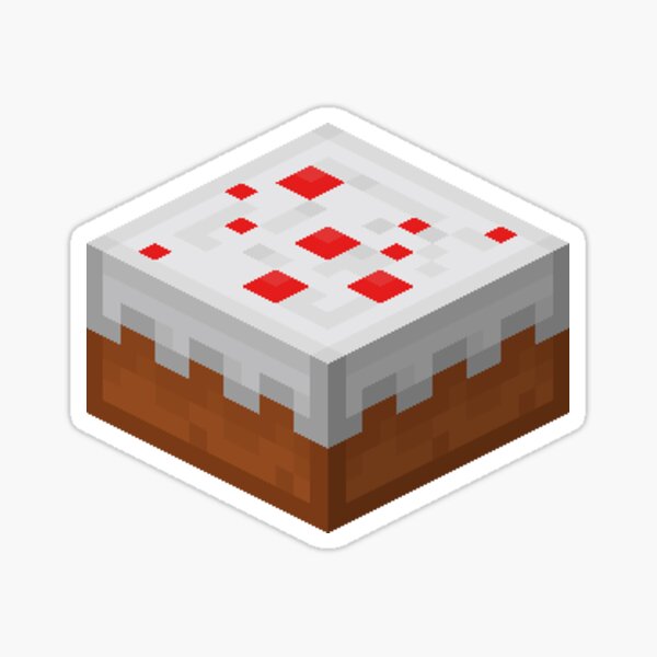 "Minecraft Cake" Sticker by Sleevar | Redbubble