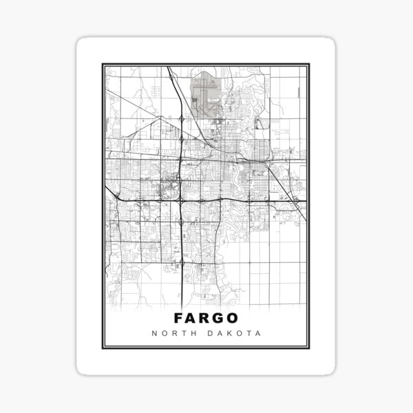 "Fargo Map" Sticker by sibudas | Redbubble