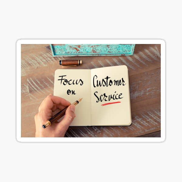 "Focus On Customer Service" Sticker by Stanciuc | Redbubble