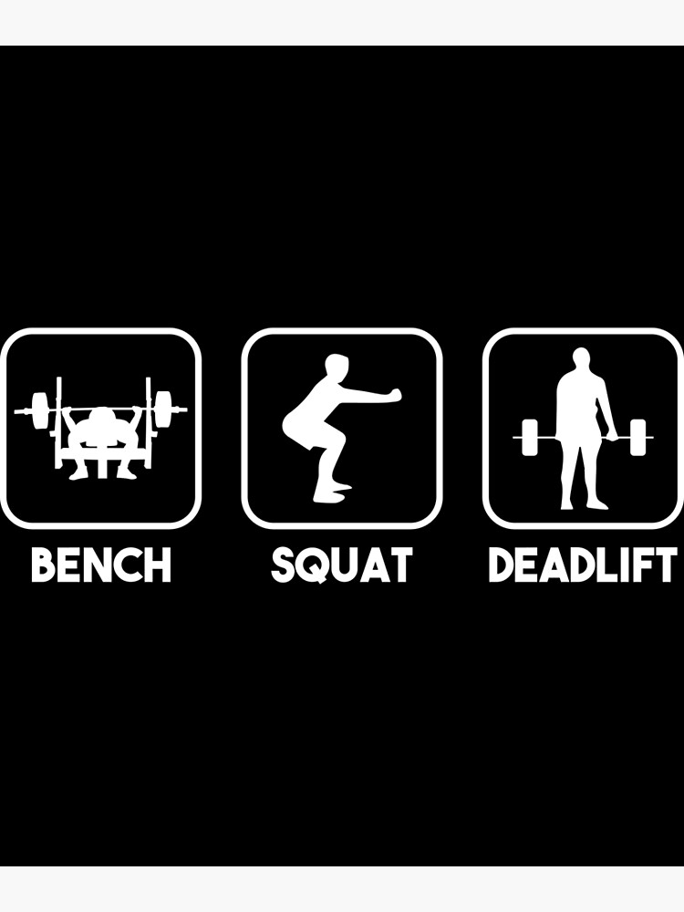"Bench Squat Deadlift - Deadlifting" Art Print by designsi3 | Redbubble