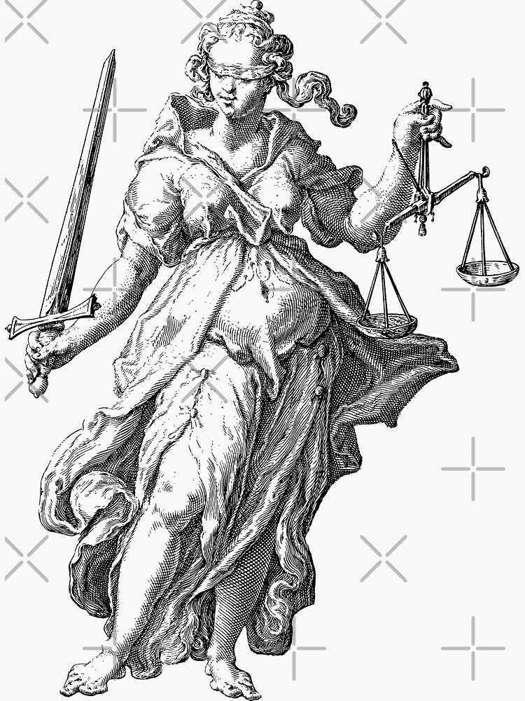 "Lady Justice." Sticker by emphatic | Redbubble