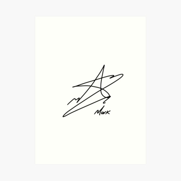"Mark Lee Signature - NCT" Art Print for Sale by MADCITYY | Redbubble