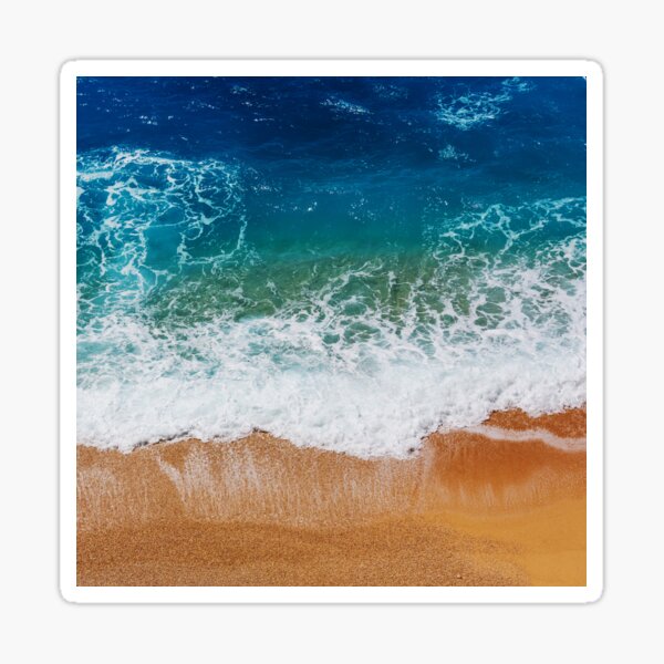 "water waves ,sea, blue" Sticker for Sale by wisamart | Redbubble