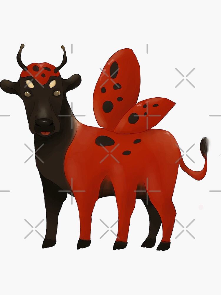 "ladybug cow" Sticker by GarbageSalt | Redbubble