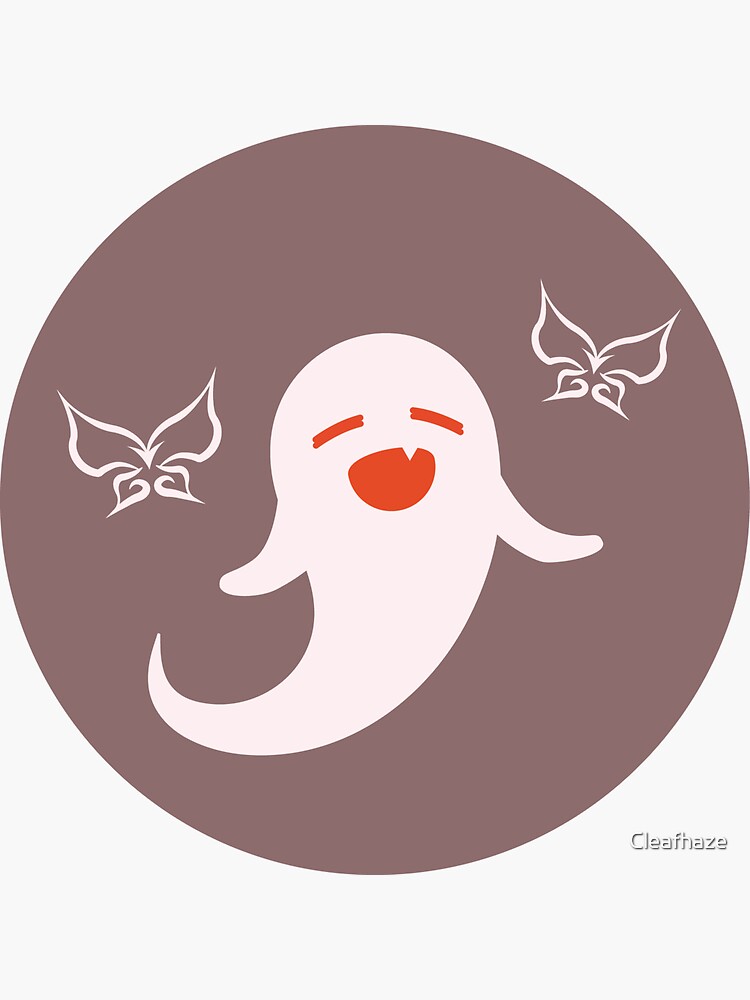 "Genshin Impact Hu Tao - Spirit Ghost Art" Sticker for Sale by ...