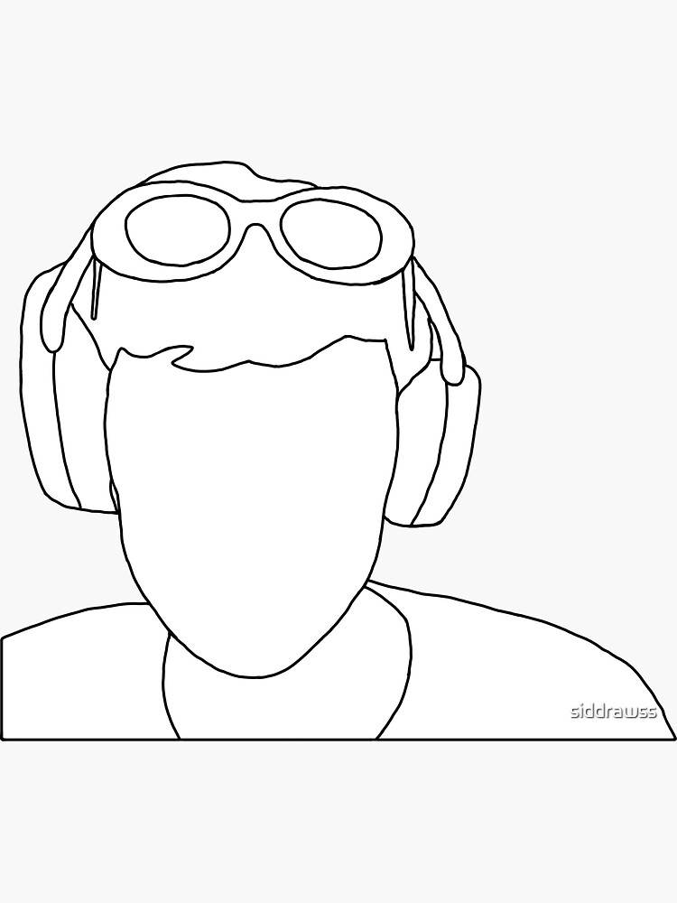 "georgenotfound b&w" Sticker for Sale by siddrawss | Redbubble