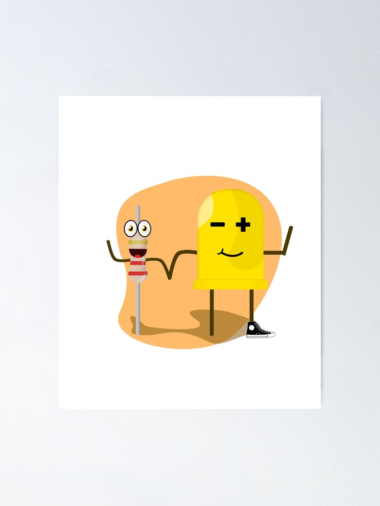 "Electrical Friends, LED & Resistor" Poster by Abdoh-2000 | Redbubble