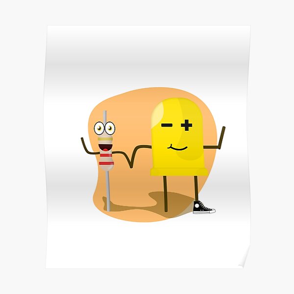 "Electrical Friends, LED & Resistor" Poster by Abdoh-2000 | Redbubble