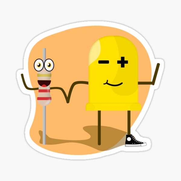 "Electrical Friends, LED & Resistor" Sticker by Abdoh-2000 | Redbubble