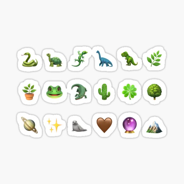 "Cute Green Emoji Sticker Magnet page " Sticker for Sale by elaynafk ...