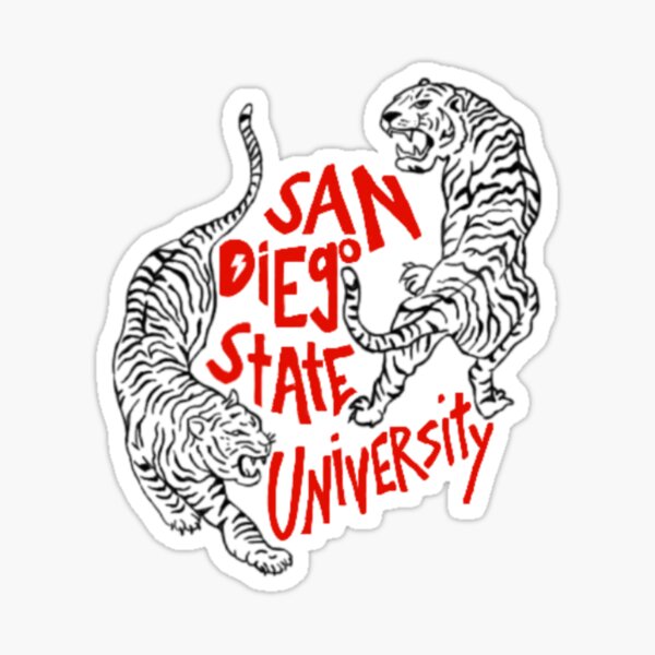 "sdsu tigers" Sticker by emilykk99 | Redbubble