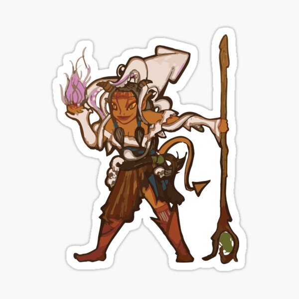 "Tiefling Spellcaster" Sticker for Sale by karinachowtime | Redbubble