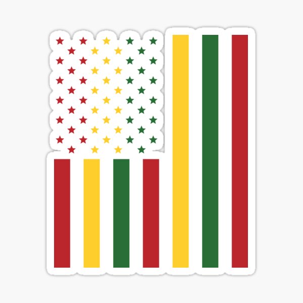 "Grunge African American Flag" Sticker for Sale by walrusindustrie ...