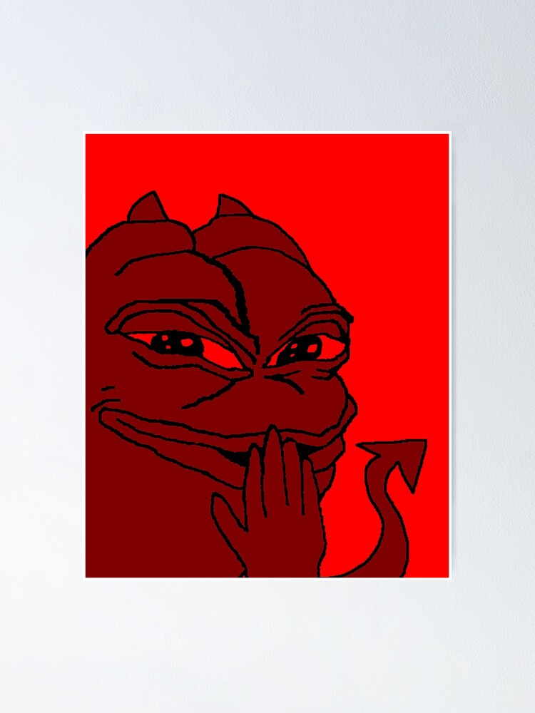 "Devil Pepe" Poster by Firinz | Redbubble