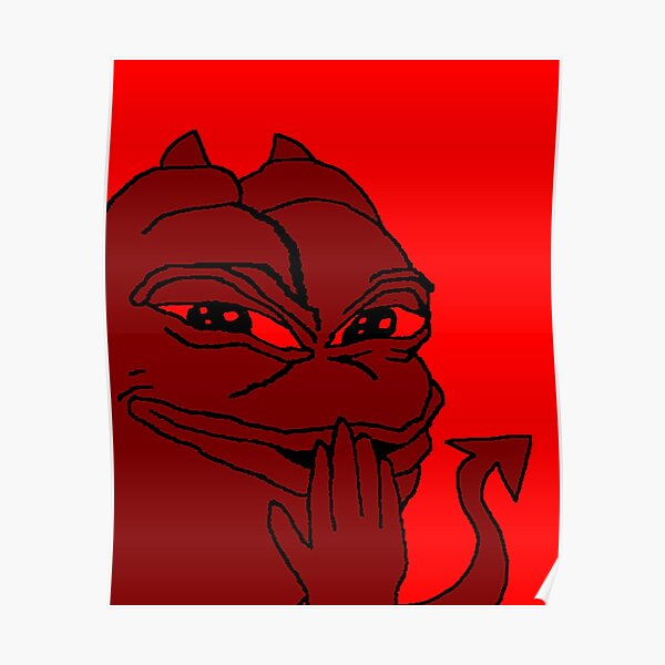 "Devil Pepe" Poster by Firinz | Redbubble