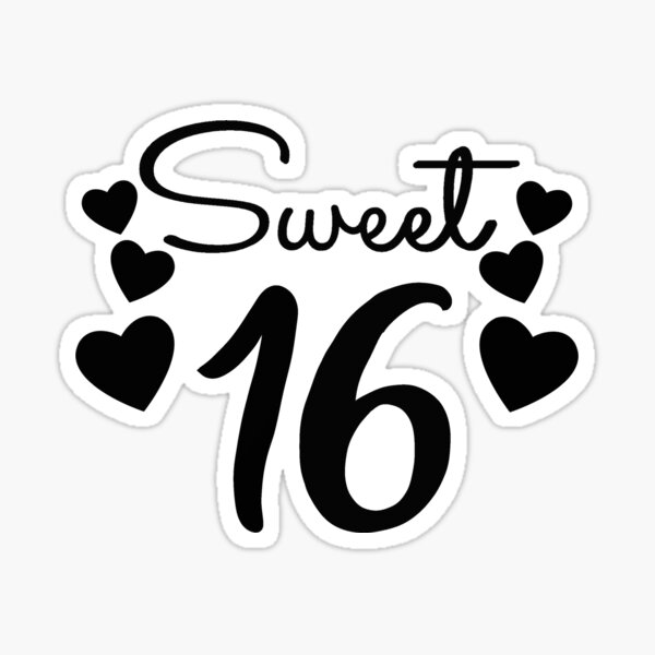 "Sweet 16" Sticker for Sale by della95 | Redbubble