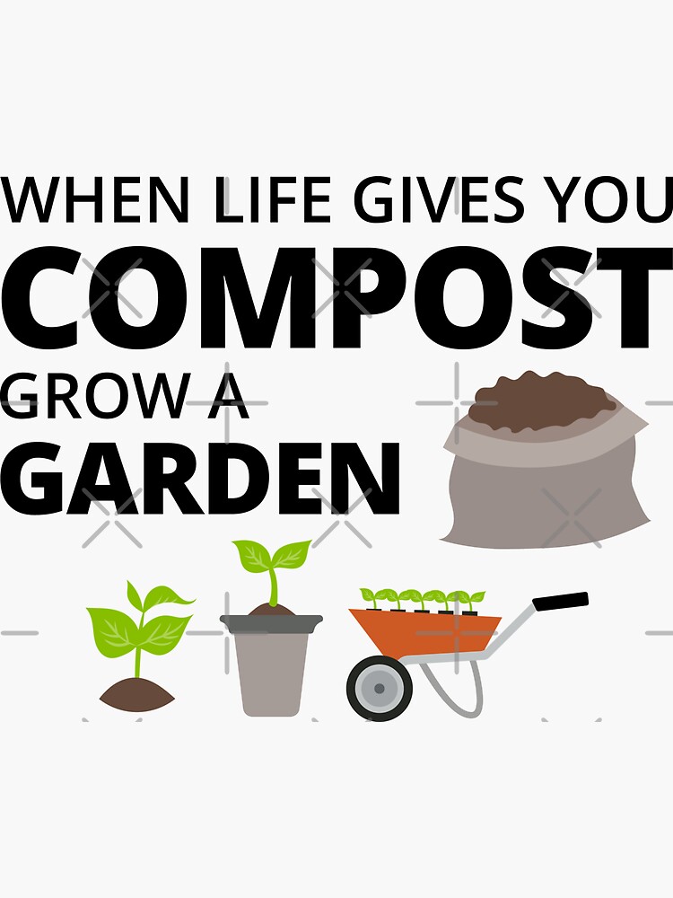 "Composting Compost Gardening Garden Gardener Humour Gift" Sticker for ...