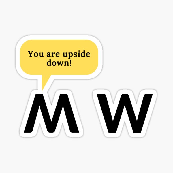 "Upside down!" Sticker for Sale by BraInnova | Redbubble