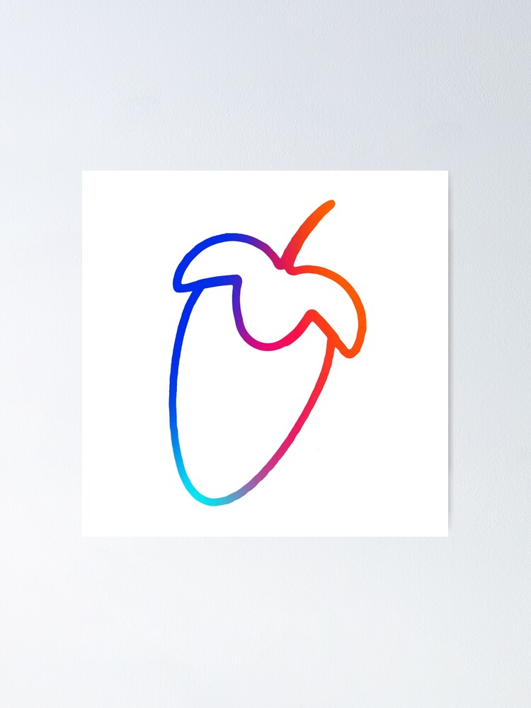 "FL Studio Logo Contour Gradient" Poster by Hubert-Tak-O | Redbubble