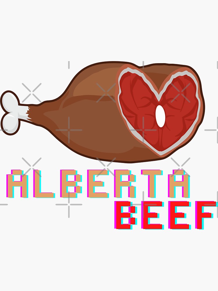"Alberta Beef - I Love Alberta Beef " Sticker for Sale by Yasso-shop | Redbubble