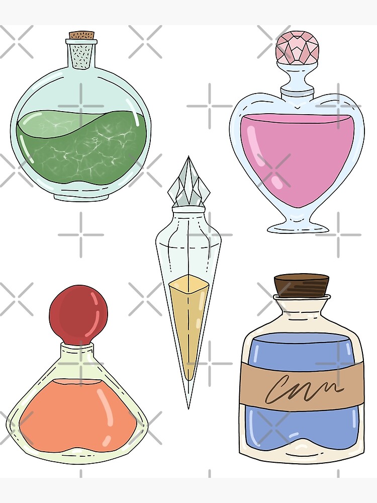 "Set of Magic Potions" Poster by MadDDesign | Redbubble