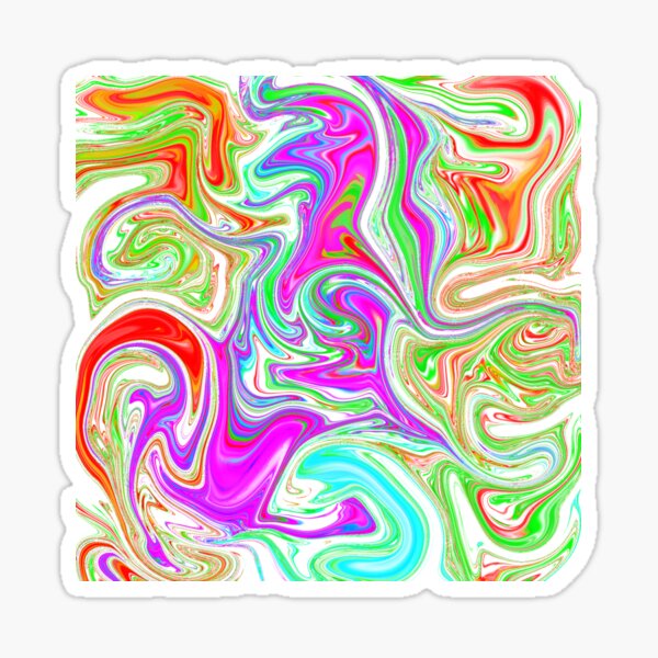 "Liquidity Abstract Digital Art" Sticker by AraljanFusion | Redbubble