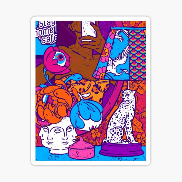 "Maximalist decor" Sticker for Sale by Chuvardina | Redbubble