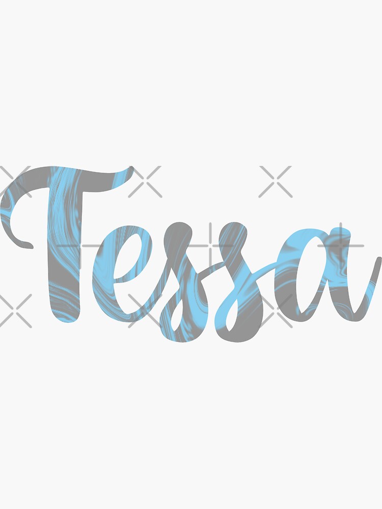 "Tessa Custom Name" Sticker for Sale by Krabstyx | Redbubble